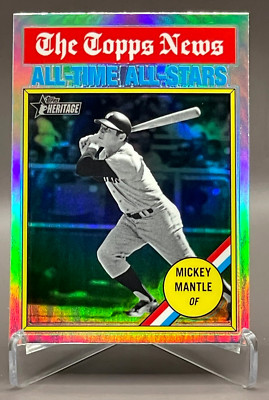 2025 Topps Heritage Mickey Mantle Refractor All Time all Stars #349 ...