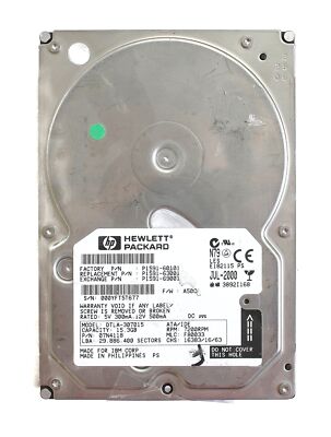 Hdd,hp p1591-60101 15.3gb 7200rpm ide, ibm dtla-307015,07n4118,f80033 ...