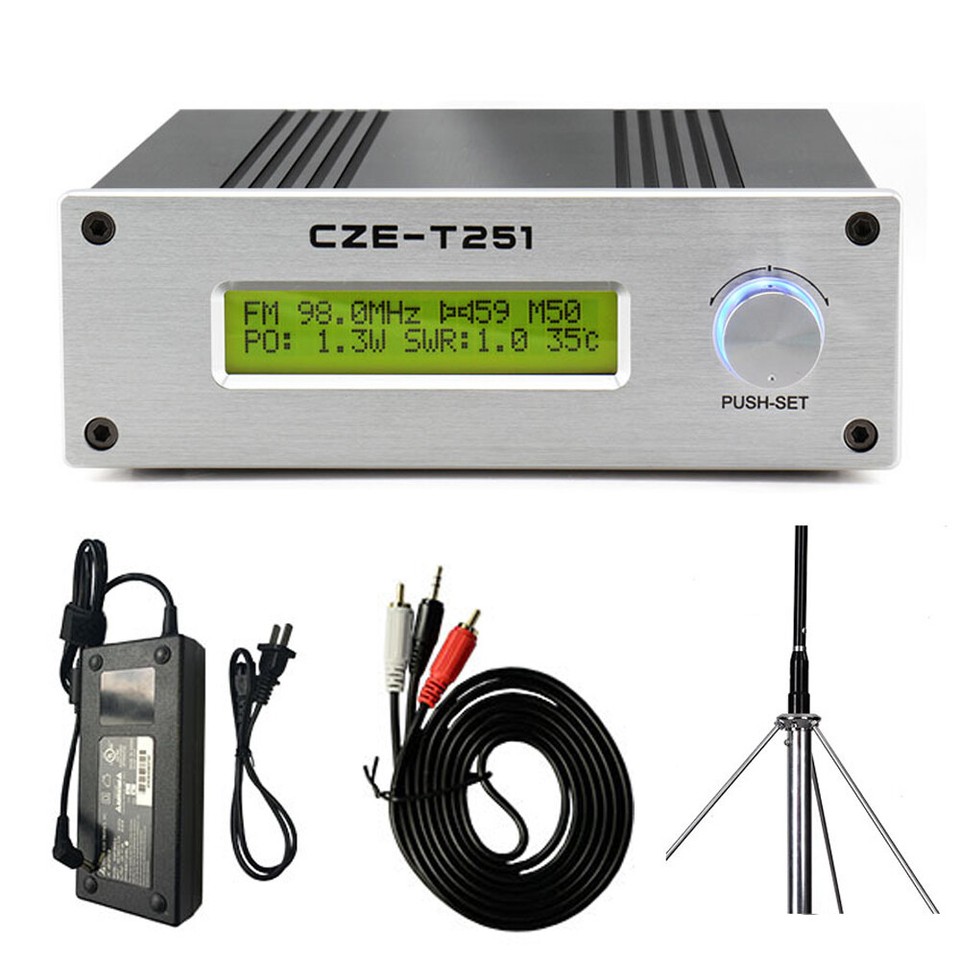 New 25W FM Broadcast Transmitter Wireless Ham Radio Station 87-108MHz CZE-T251 | eBay