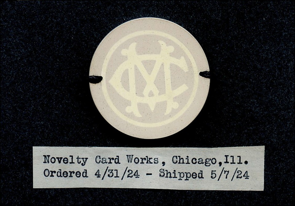 OLD VINTAGE 1924 ILLEGAL CHIP - DIE CUT INLAY - MC - CHICAGO ILLINOIS ...