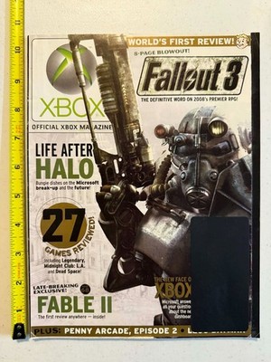Xbox Magazine - Fallout 3, Fable 2, Life After Halo - Good Condition | eBay