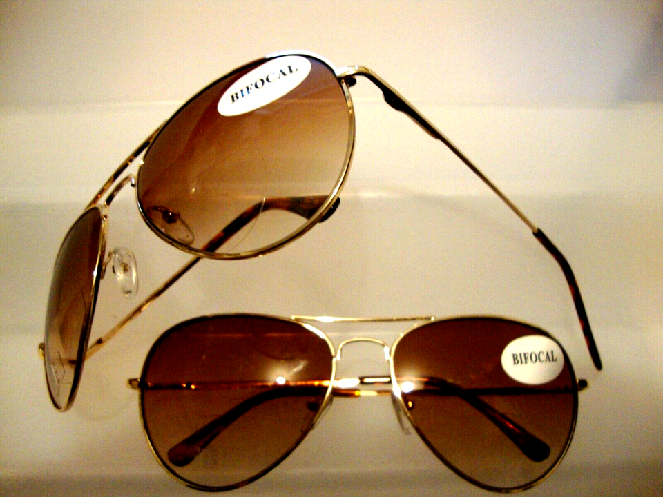 2 pair Men Bifocal Tint Reading Glasses Power+4.0 Classic Aviator Sun ...