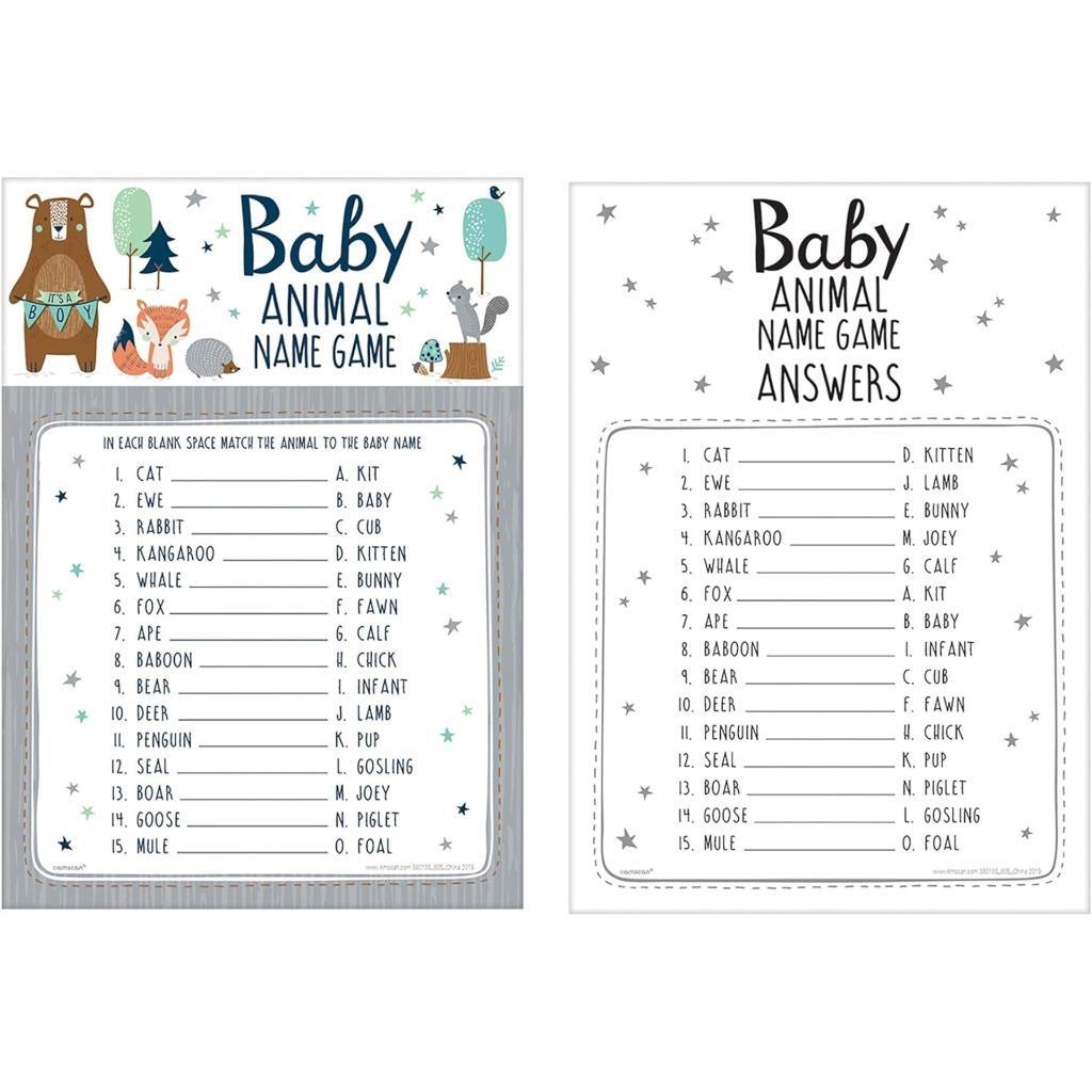 Baby Shower Game Name That Animal Printable Name That Animal Baby Game