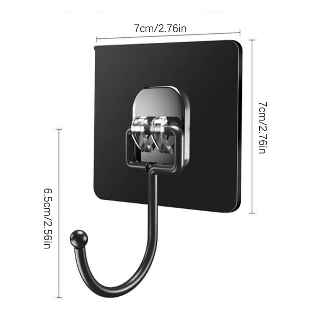 20 Pcs Black Command Hook Acrylic Kitchen Hooks Adhesive Wall Hooks ...