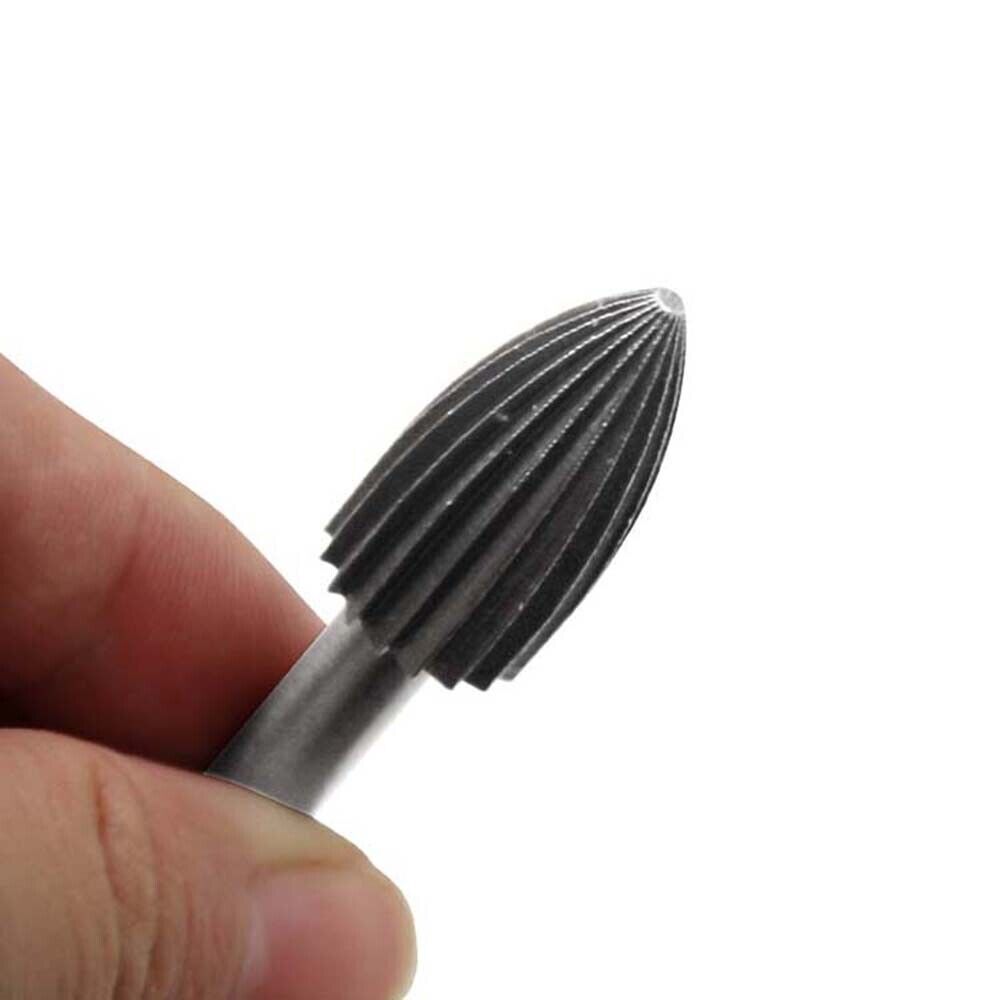 6pcs 6mm 1/4" Rotary Burr Set HSS Rotary Files For Metal Plastic Wood ...