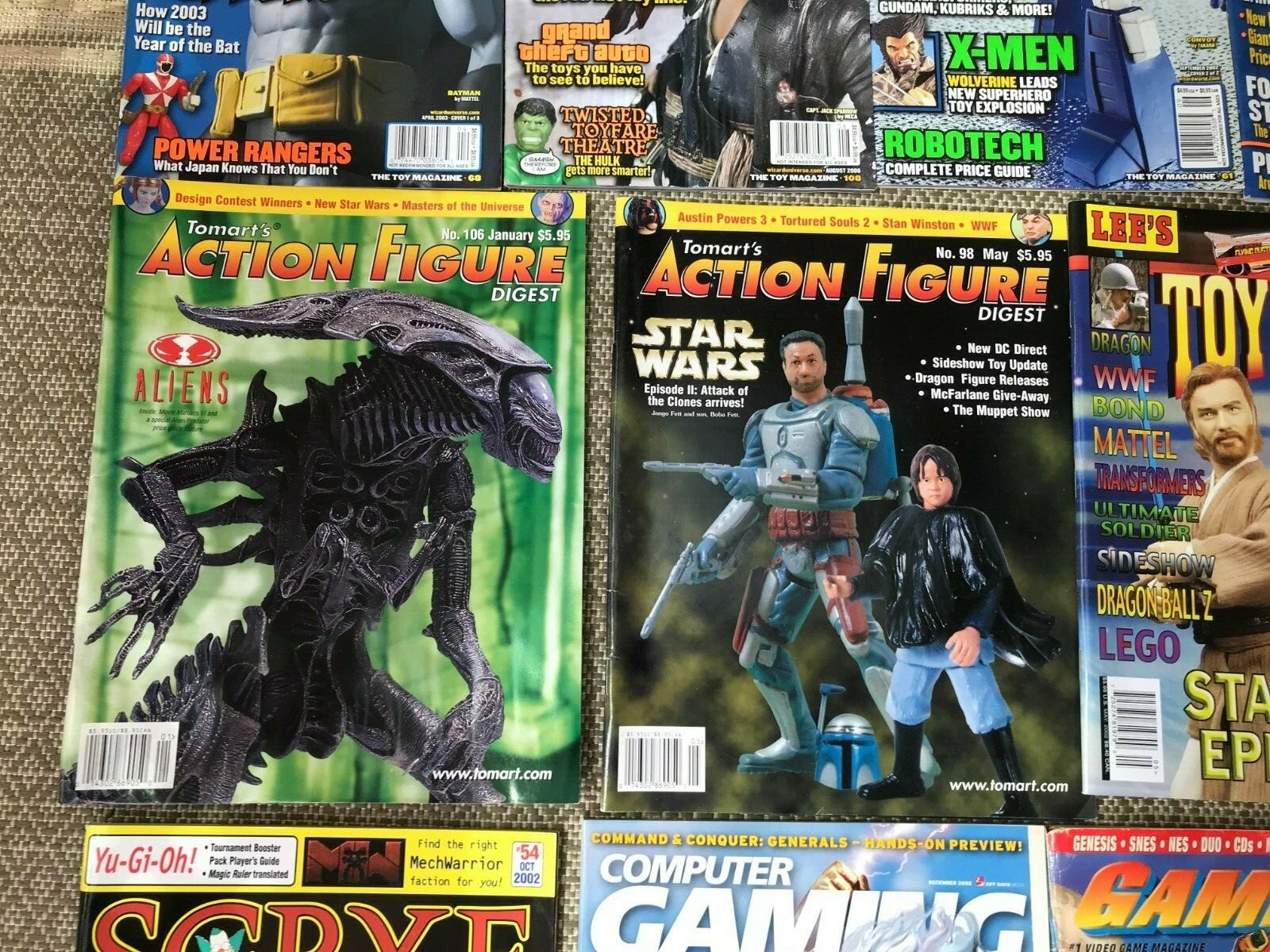 LOT OF 10 VINTAGE GAMING MAGS, ACTION FIGURE, TOY FARE & TOY REVIEW ...