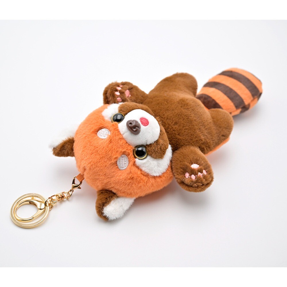 12.5cm Raccoon Keyring Little Plush Toy Cartoon Plush Doll Keychain | eBay