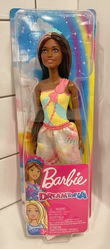 BARBIE Dreamtopia Princess Doll 12" Brunette With Pink Hair Streak ...