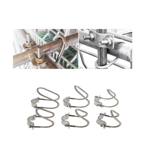 90 Degree Double U Open End Steel Pipe Clamp Clips, | eBay Australia