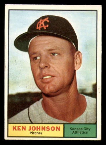 1961 Topps #24 Ken Johnson Excellent+ Athletics ID:390802 | eBay