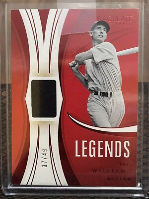 TED WILLIAMS 2020 IMMACULATE "LEGENDS" BOSTON RED SOX HOF JERSEY PATCH ...