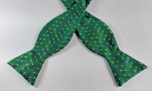 Brooks brothers bow tie green geometric bow tie | eBay