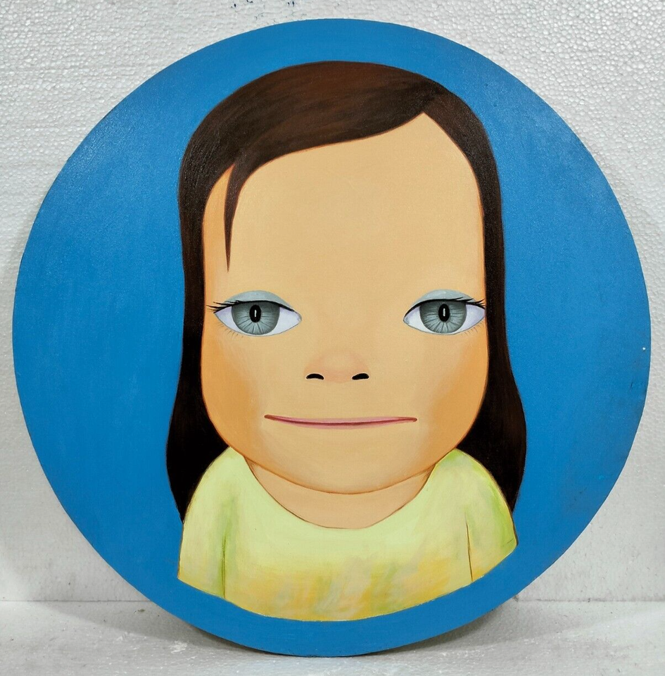 YOSHITOMO NARA ACRYLIC ON CANVAS SIGNED AND DATED 1999 WITH FRAME GOOD ...