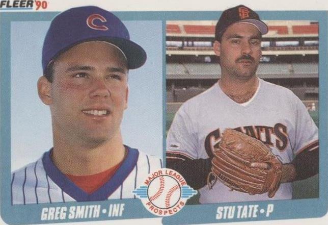 1990 Fleer - Major League Prospects Greg Smith, Stu Tate #643 (RC) for ...
