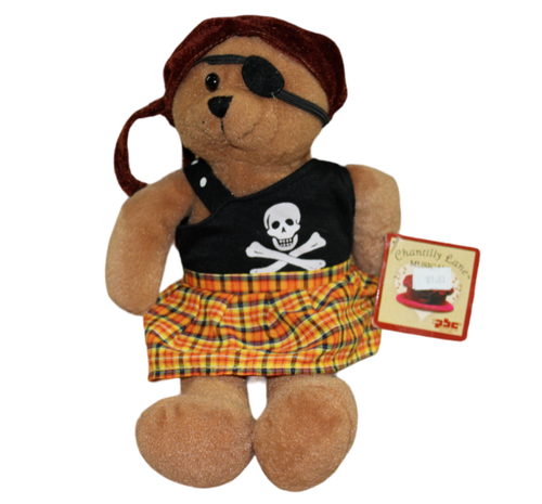 PBC Chantilly Lane 11" Party Squeezers Pirate Girl Bear Plush Toy NO ...