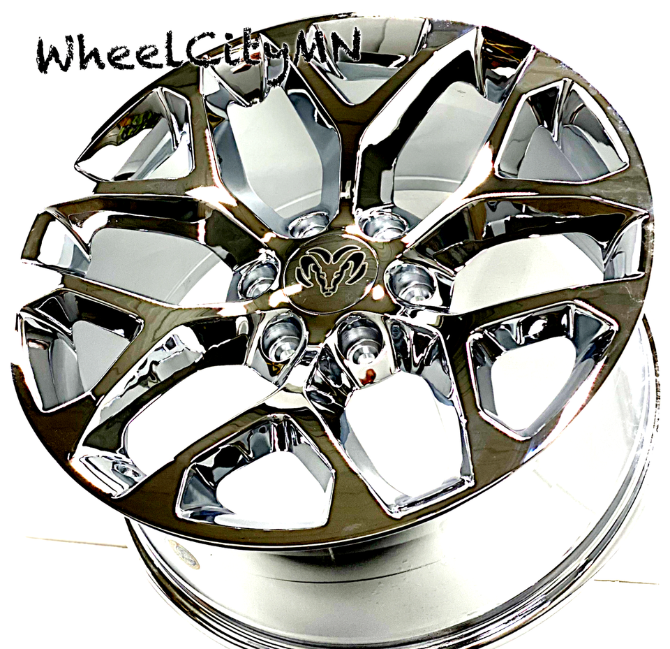 22" Chrome Snowflake 5668 OE Replica Wheels fits 2019 2026 RAM 1500 6x5 ...
