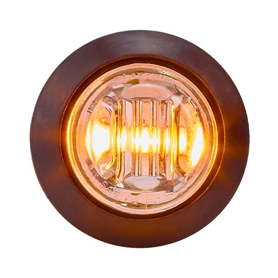 Maxxima M09300YCL Amber 3/4" Round LED Clear Lens Clearance Penny ...
