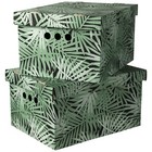 2pc Decorative Storage Boxes Home Office Box Organiser Large - Tropical ...