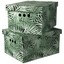 2pc Decorative Storage Boxes Home Office Box Organiser Large - Tropical ...