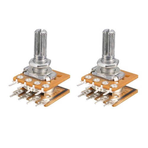 2 Pcs Knurled Shaft Dual Taper Linear Potentiometer 50K ohm B50K | eBay