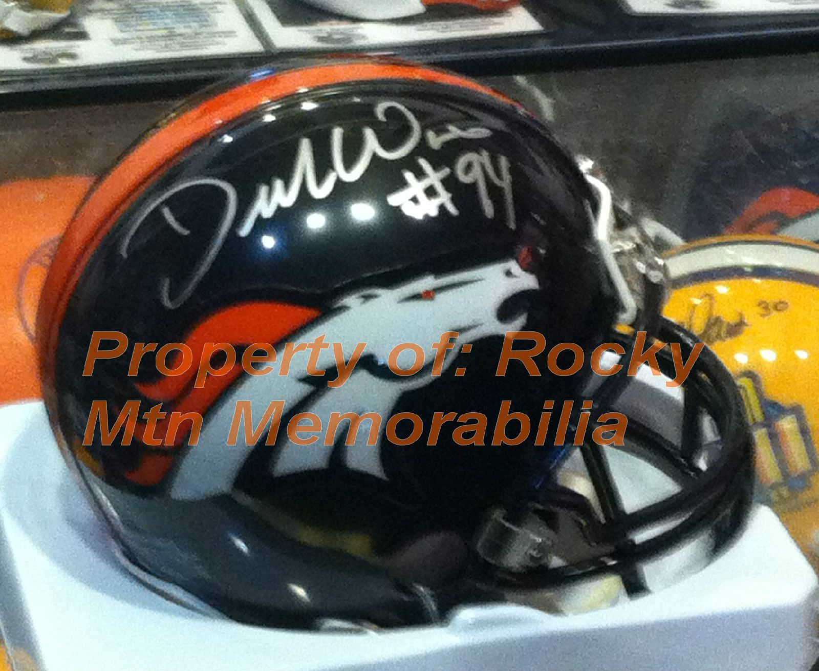Denver Broncos DEMARCUS WARE Signed Mini Helmet - Super Bowl 50 ...
