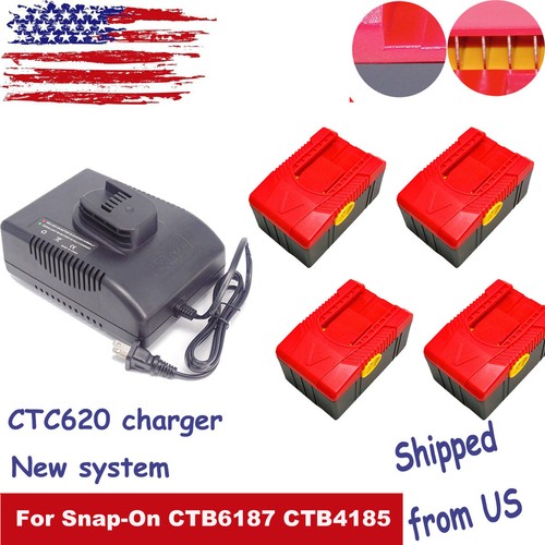 18V Battery for Snap on CTB6187 CTB6185 CTB4187 CTB4185 Lion charger ...