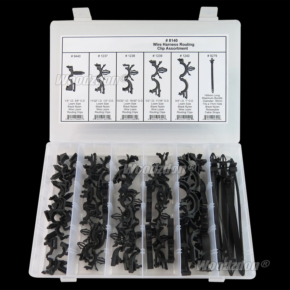 54pcs Automotive Wire Harness Routing Clips Assortment 3/8" To 3/4 ...