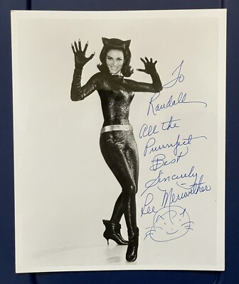 Lee Meriwether Signed Black & White 8x10 Photo Batman Villain Catwoman ...