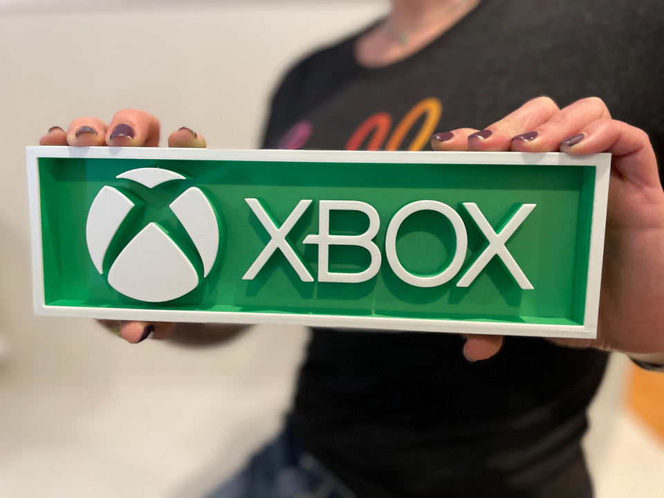 XBOX 3D printed game console placard, multi-color | eBay