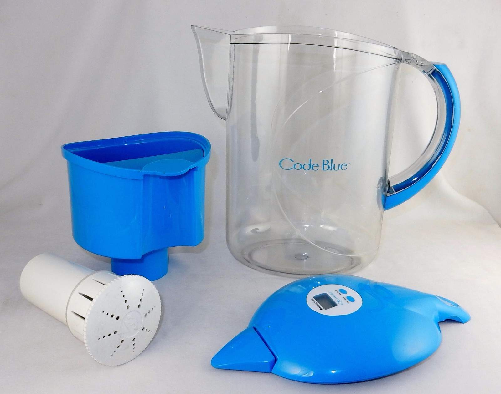 Water Filtration Pitcher, 2 Qt, Code Blue, Removes Poisons, Purifies ...