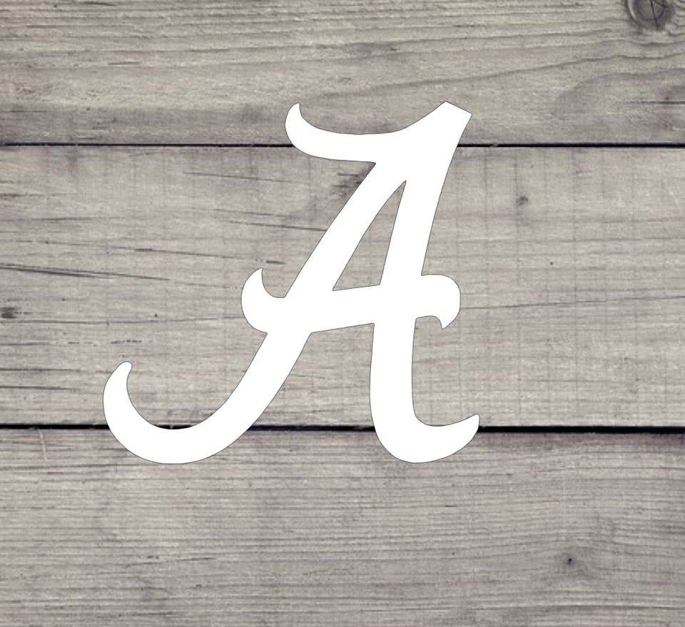 Alabama A Vinyl Decal - Bama - Yeti / Auto / Cell phone - Crimson Tide ...
