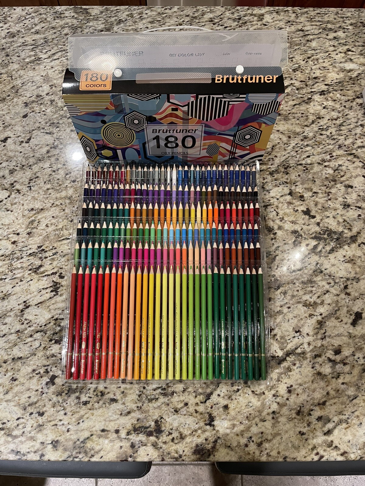 Brutfuner 180 Professional Wood Colored Pencils Set Oily HB Drawing | eBay