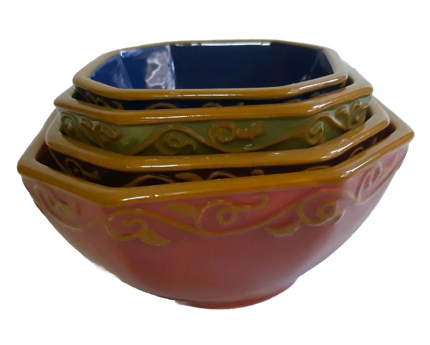 MWW MARKET Ceramic Stackable Veggie Bowls, Set Of 4 | eBay