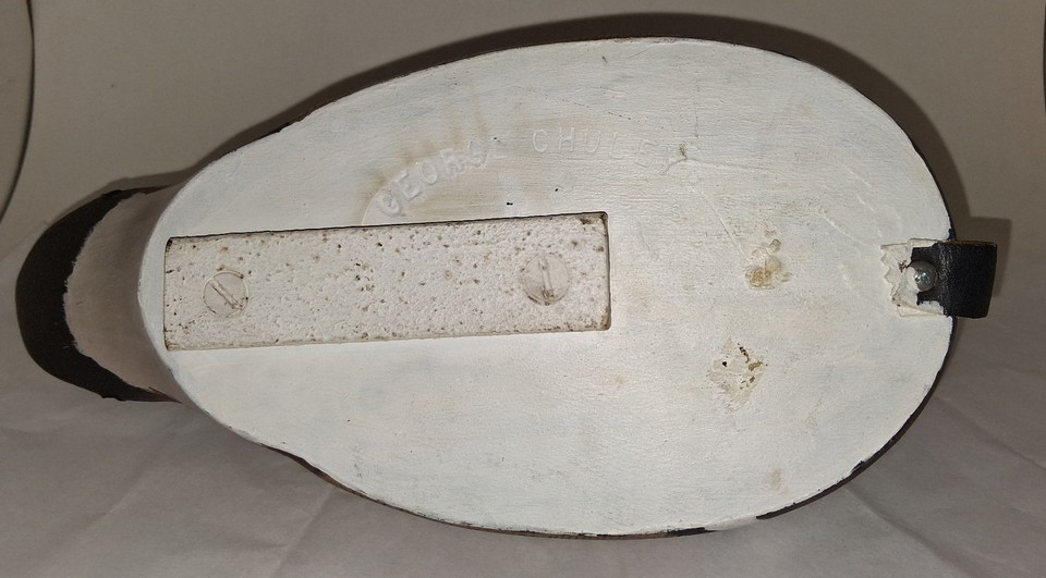 George Chuley Wood Duck Decoy Hand Carved and Painted / Glass Eyes ...