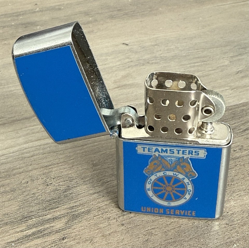 Teamsters Union Service Silver Colored Metal Lighter In Original Box | eBay