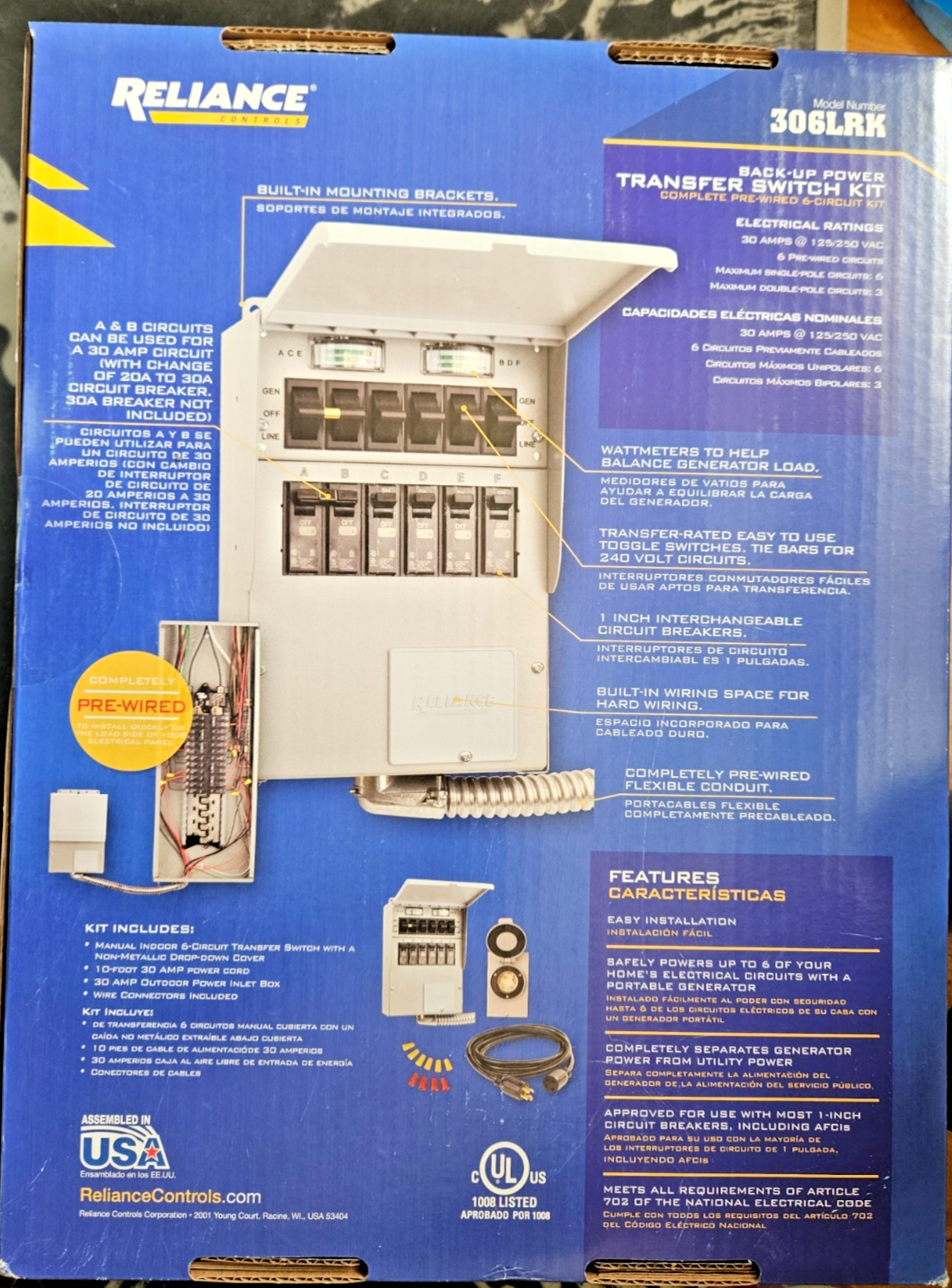 Reliance 30 -Amp ProTran 2 Manual Transfer Switch Kit | eBay