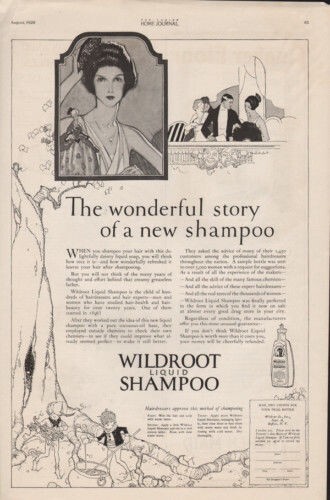 1920 WILDROOT SHAMPOO OPERA MUSIC THEATRE GNOME ELVES BUFFALO BEAUTY AD ...