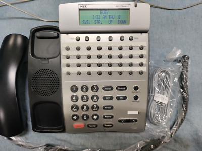 NEC Dterm Digital phone DTR-32D-1(BK) 785055 Black, good LCD, complete ...