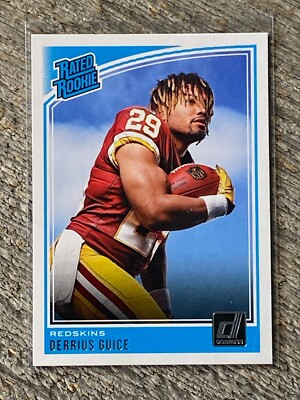 2018 Donruss #307 Derrius Guice Redskins Rated Rookie NM-MT (RC ...