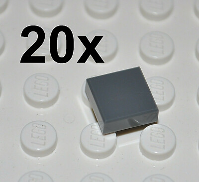 LEGO PARTS - 20X DARK BLUISH GREY TILES 1X1 STUDS/FLAT BUILDING PCS ...