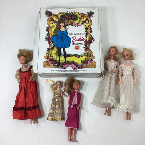 Vtg Mattel Barbie Lot 1966 1978 Dolls With Clothing 1968 Case 1974 ...