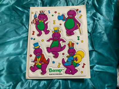 VINTAGE RARE BARNEY PUFFY STICKERS 1993 THE LYONS GROUP | eBay
