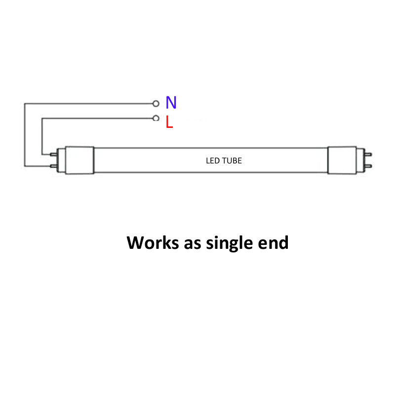 4FT T8 T12 LED Tube Light DOUBLE / SINGLE-END Powered 6500K 48IN G13 ...