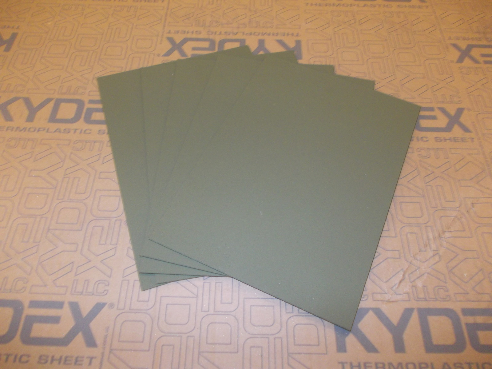 5 Pack 2 mm A3 KYDEX T Sheet 420 mm x 297 mm P-1 Haircell Olive Drab ...