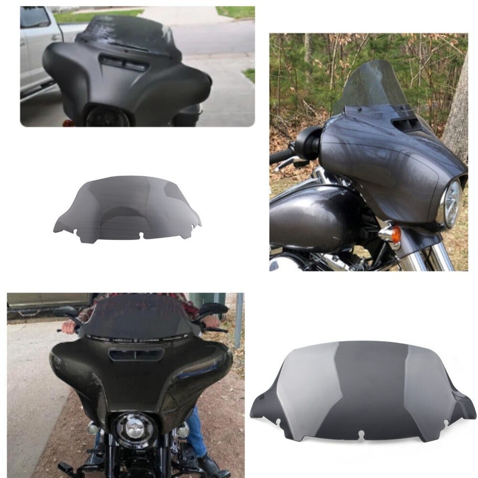 Smoke 10.5" Wave Windshield Windscreen For Harley Touring Street Glide ...