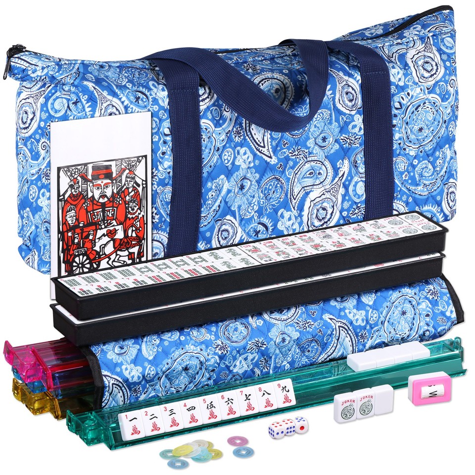 American Mahjong Set 4 Colors Pushers/Racks Mah Jongg Set Party Play ...