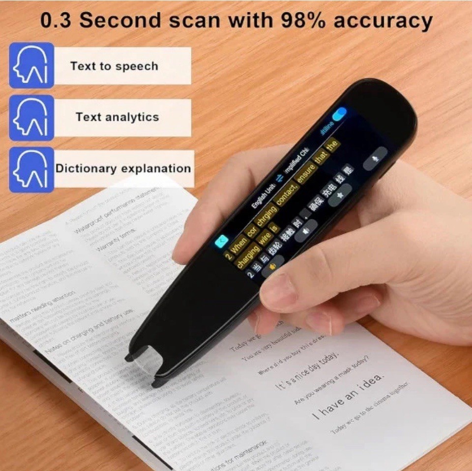 Scan Reader Pen for Portable Two-Way Instant Translator Pen,Smart Scan ...