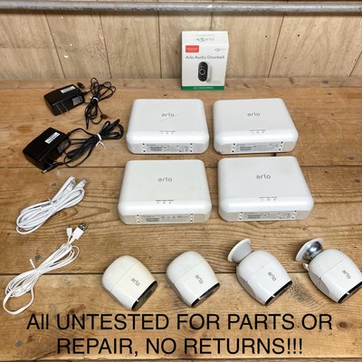 Lot Of 4 Netgear ARLO Base Station Hubs VMB4000 Pro Cameras VMC4030 ...