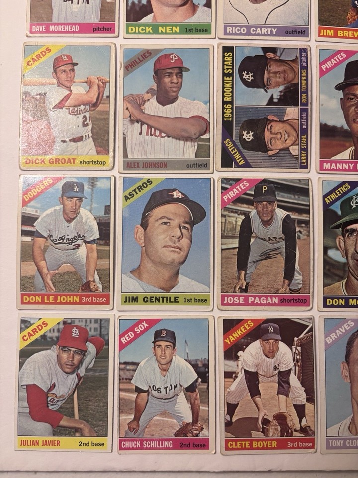 1966 Topps Vintage Baseball Card Lot (33) Boyer Javier Alston Richie ...