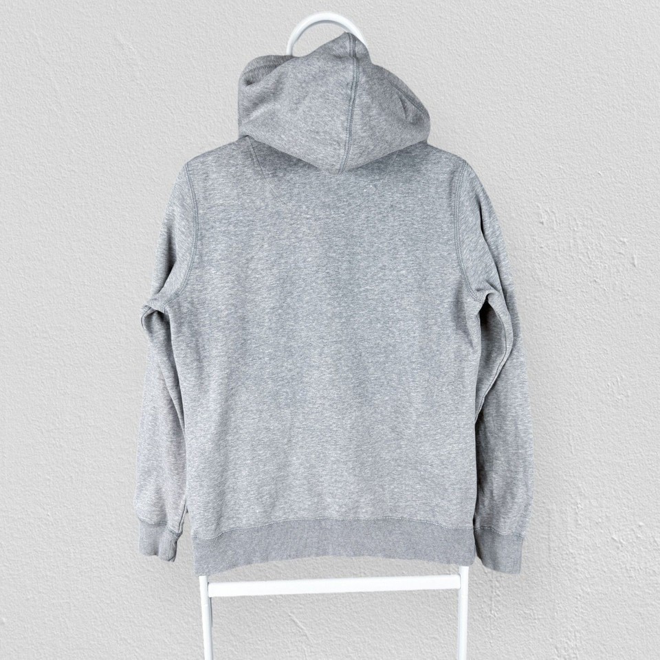 Vintage Nike Grey Hoodie Embroidered Spell Out Full Zip Up Womens Large ...